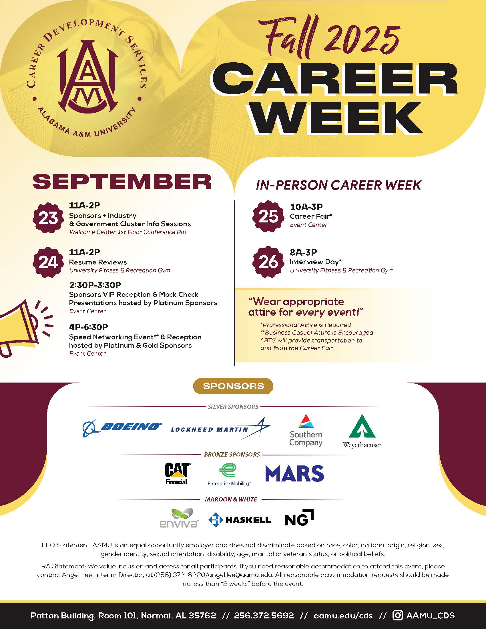 AAMU Career Week Events Happening | The Alabama A&M Family Experience